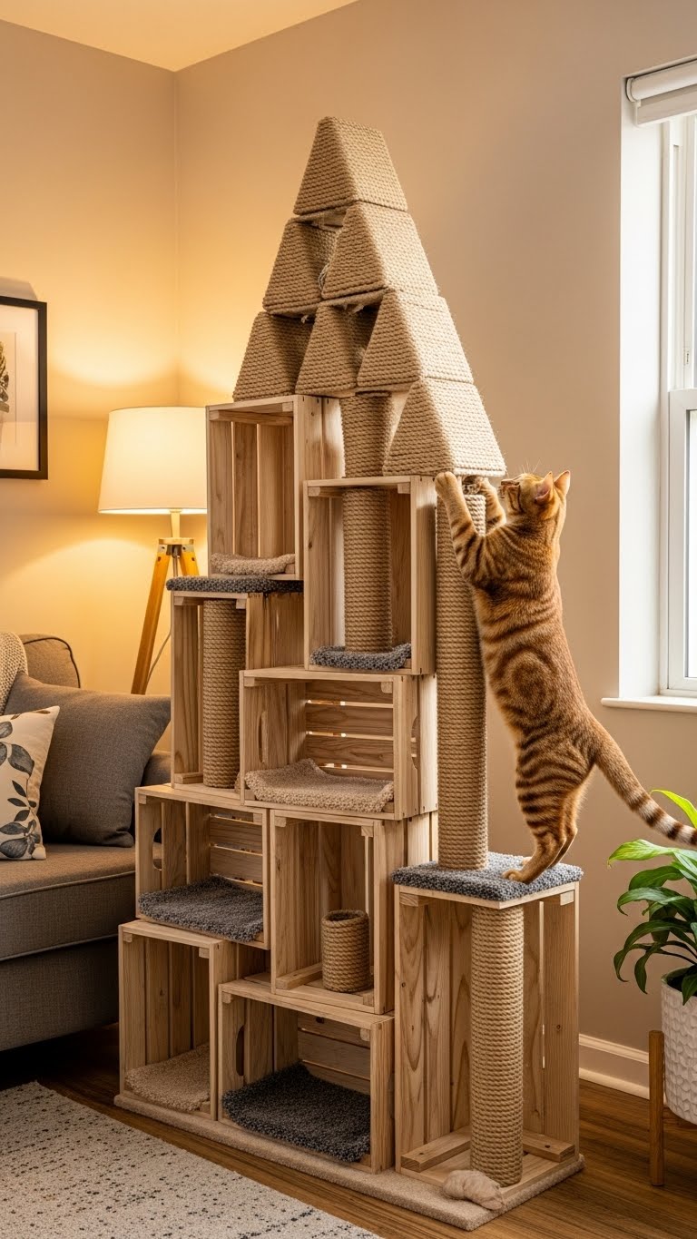 10 DIY Cat Tree Homemade Easy ideas - Dreamy Room Diary
