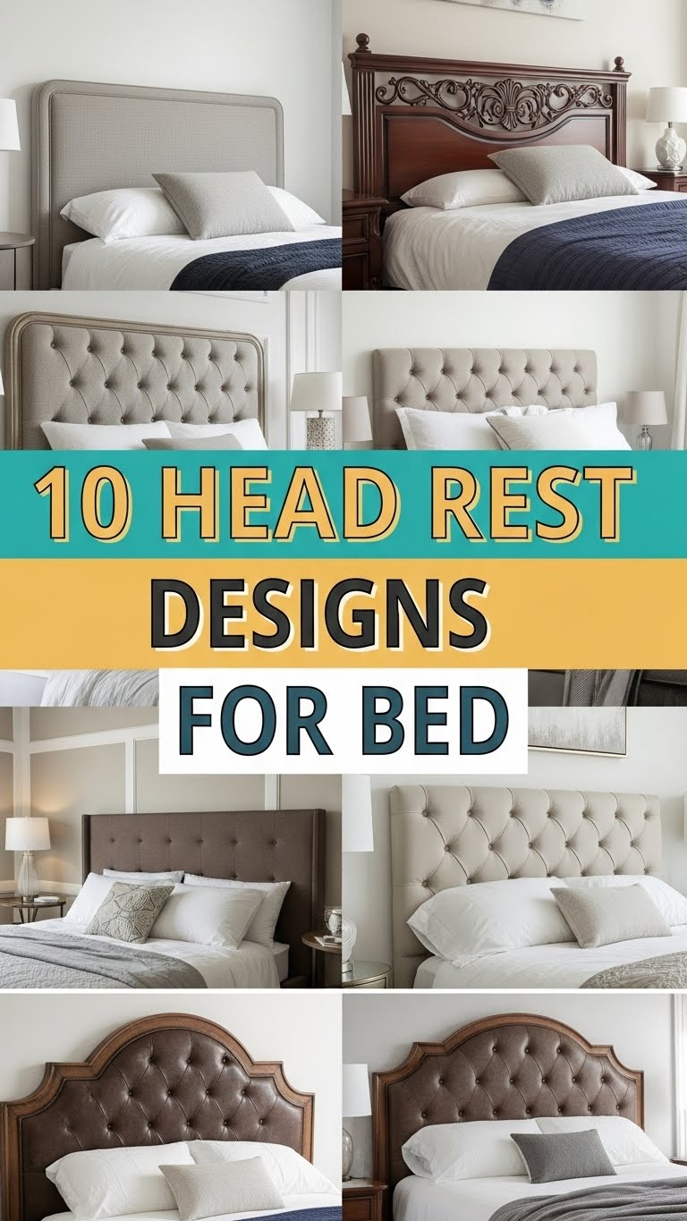 10 Head Rest Designs For Bed - Dreamy Room Diary