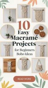 10 Easy Macramé Projects for Beginners Boho ideas - Dreamy Room Diary